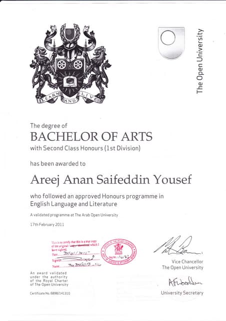 Open University Certificate | PDF