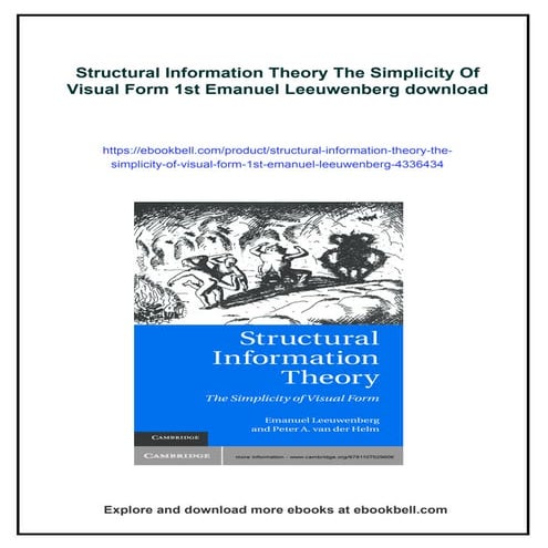 Structural Information Theory The Simplicity Of Visual Form 1st Emanuel ...