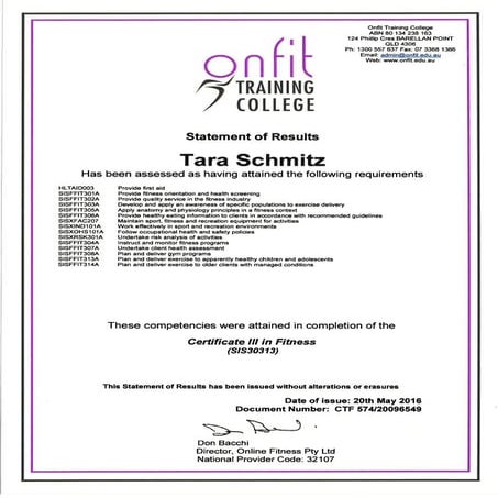TARA CERT III | PDF