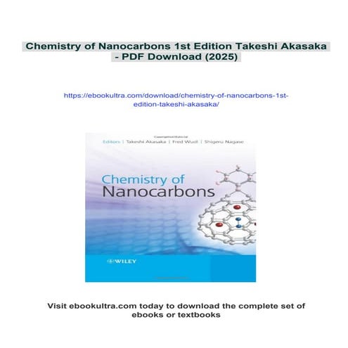 Chemistry of Nanocarbons 1st Edition Takeshi Akasaka | PDF