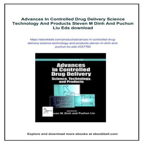Advances In Controlled Drug Delivery Science Technology And Products ...