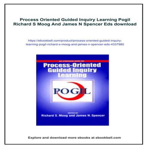 Process Oriented Guided Inquiry Learning Pogil Richard S Moog And James N Spencer Eds | PDF