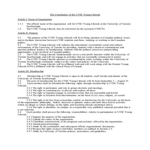 American Sign Language Panthers Constitution | DOCX