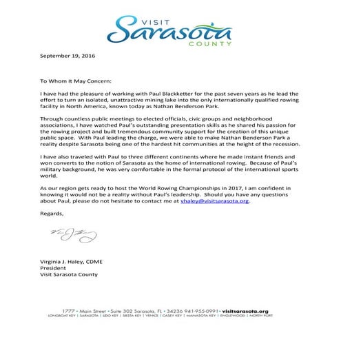 Robinson Reference Letter | PDF