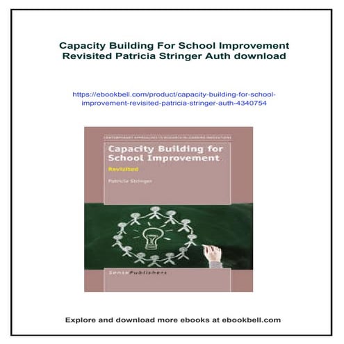 Capacity Building For School Improvement Revisited Patricia Stringer ...