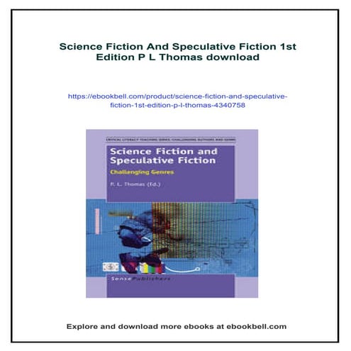 Science Fiction And Speculative Fiction 1st Edition P L Thomas | PDF