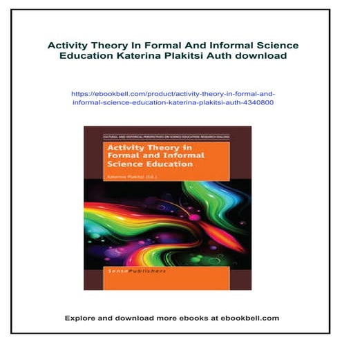 Activity Theory In Formal And Informal Science Education Katerina ...