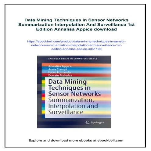 Data Mining Techniques In Sensor Networks Summarization Interpolation ...