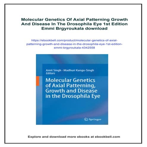 Molecular Genetics Of Axial Patterning Growth And Disease In The ...