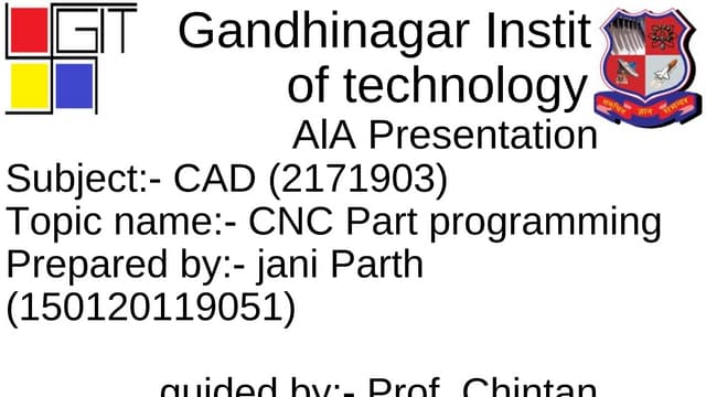 CNC Part programming | PPT CNC Part programming | PPT