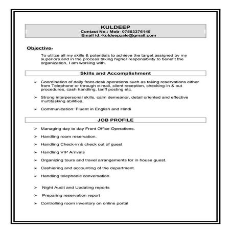 kuldeep Resume | DOC