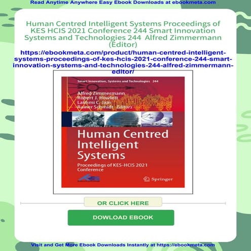 Human Centred Intelligent Systems Proceedings of KES HCIS 2021 Conference 244 Smart Innovation ...