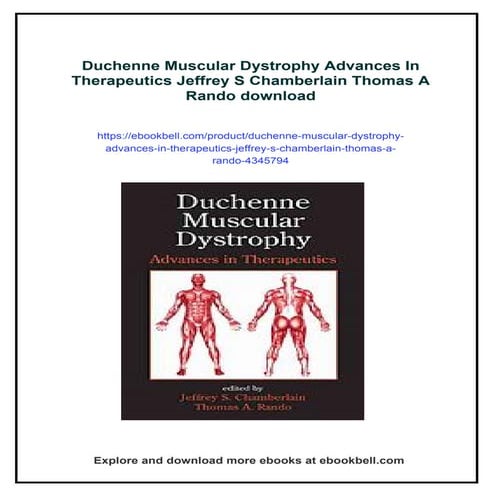 Duchenne Muscular Dystrophy Advances In Therapeutics Jeffrey S ...