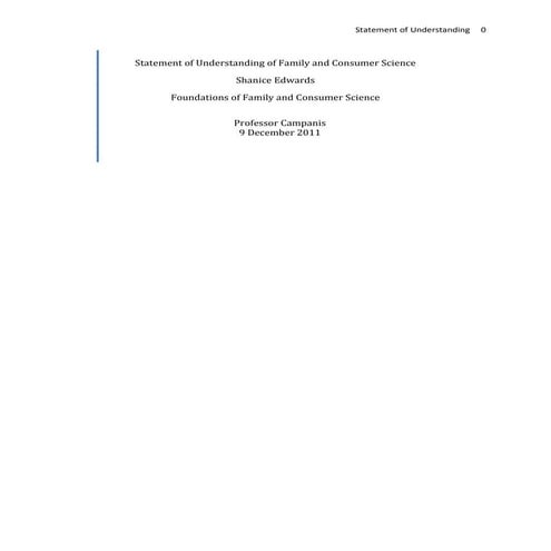 FCS Foundations - Statement Of Understanding | PDF