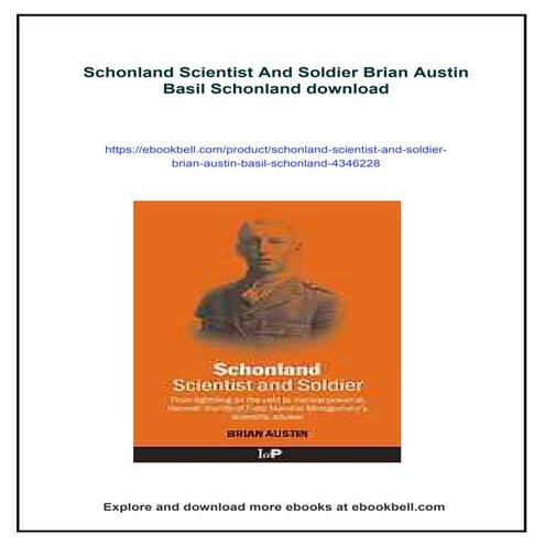 Schonland Scientist And Soldier Brian Austin Basil Schonland | PDF