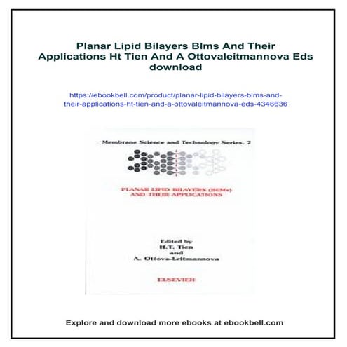 Planar Lipid Bilayers Blms And Their Applications Ht Tien And A ...