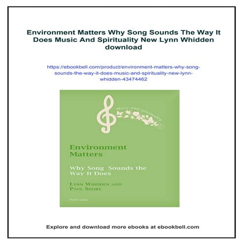 Environment Matters Why Song Sounds The Way It Does Music And ...