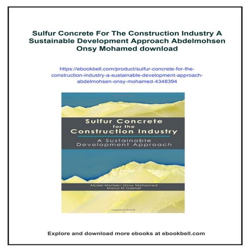 Sulfur Concrete For The Construction Industry A Sustainable Development ...