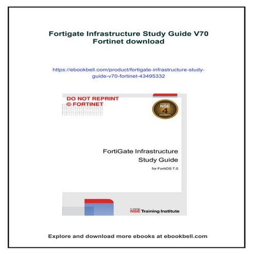 Fortigate Infrastructure Study Guide V70 Fortinet | PDF