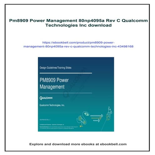 Pm8909 Power Management 80np4095a Rev C Qualcomm Technologies Inc | PDF