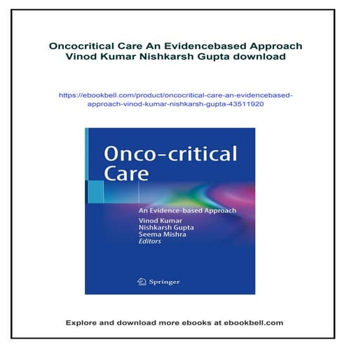 Oncocritical Care An Evidencebased Approach Vinod Kumar Nishkarsh Gupta ...