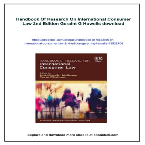 Handbook Of Research On International Consumer Law 2nd Edition Geraint ...