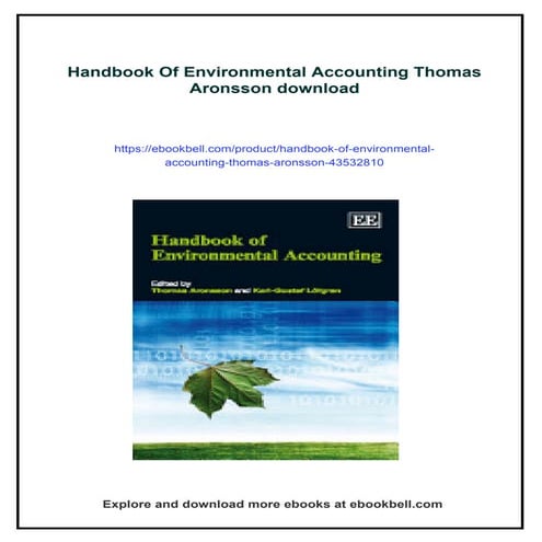 Handbook Of Environmental Accounting Thomas Aronsson | PDF