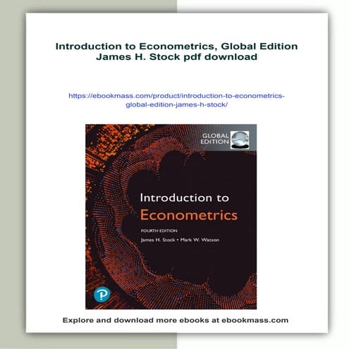 Introduction to Econometrics, Global Edition James H. Stock | PDF