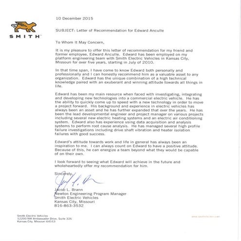 SMITH EV Letter | PDF