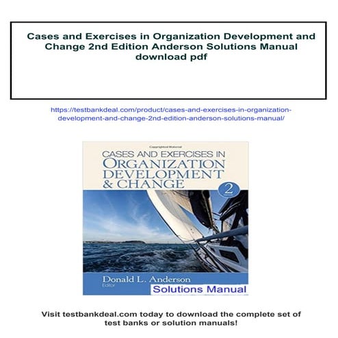 Cases and Exercises in Organization Development and Change 2nd Edition ...