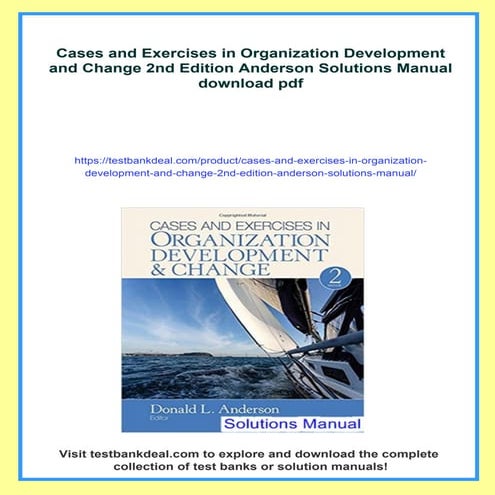 Cases and Exercises in Organization Development and Change 2nd Edition ...