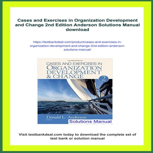Cases and Exercises in Organization Development and Change 2nd Edition ...