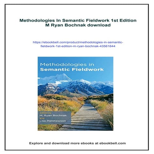 Methodologies In Semantic Fieldwork 1st Edition M Ryan Bochnak | PDF