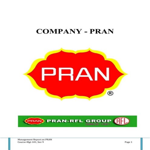 217817232 pran | DOCX | Agriculture | Industries