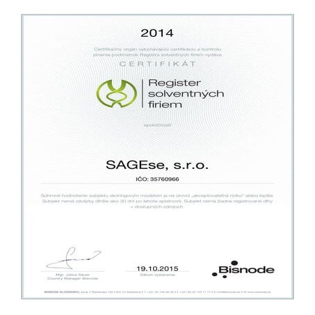 SAGEse certifikát | PDF