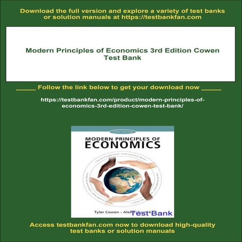 Modern Principles of Economics 3rd Edition Cowen Test Bank | PDF