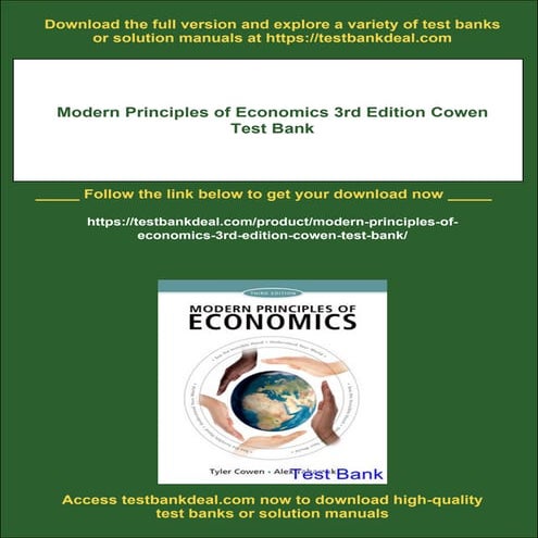 Modern Principles of Economics 3rd Edition Cowen Test Bank | PDF