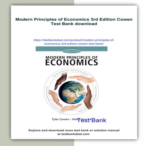 Modern Principles of Economics 3rd Edition Cowen Test Bank | PDF