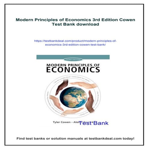 Modern Principles of Economics 3rd Edition Cowen Test Bank | PDF