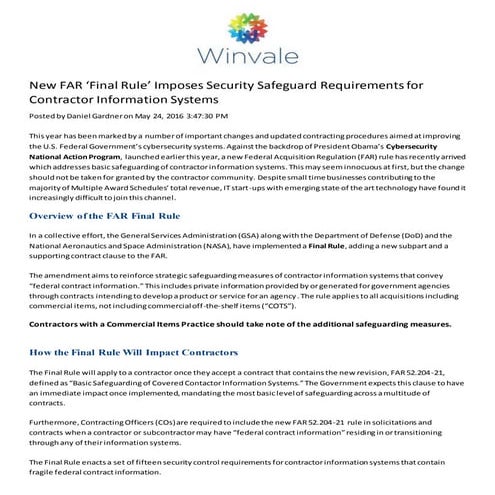 FAR 'Final Rule' Blog | DOCX