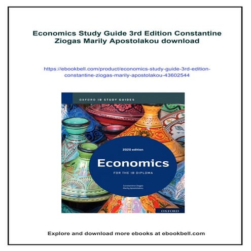 Economics Study Guide 3rd Edition Constantine Ziogas Marily Apostolakou | PDF