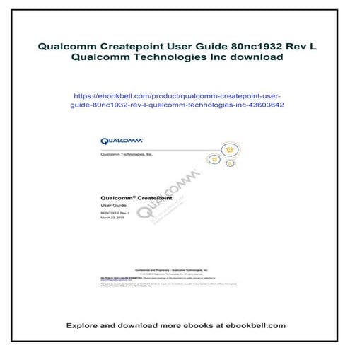 Qualcomm Createpoint User Guide 80nc1932 Rev L Qualcomm Technologies Inc | PDF