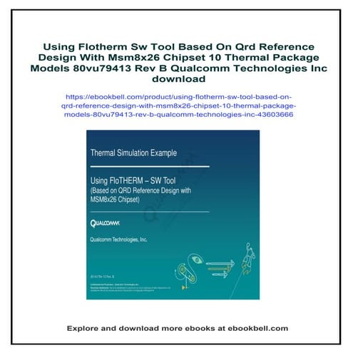 Using Flotherm Sw Tool Based On Qrd Reference Design With Msm8x26 ...