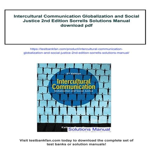Intercultural Communication Globalization and Social Justice 2nd ...