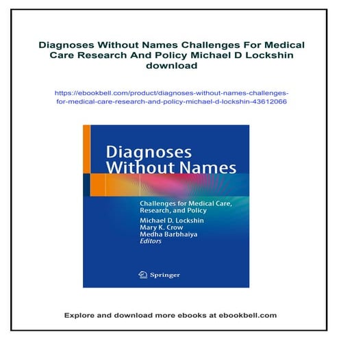 Diagnoses Without Names Challenges For Medical Care Research And Policy ...