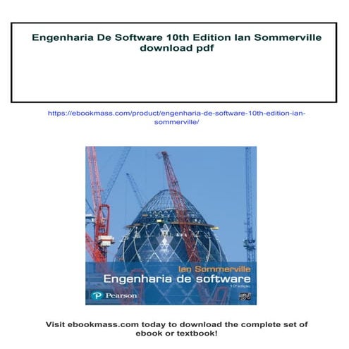 Engenharia De Software 10th Edition Ian Sommerville | PDF