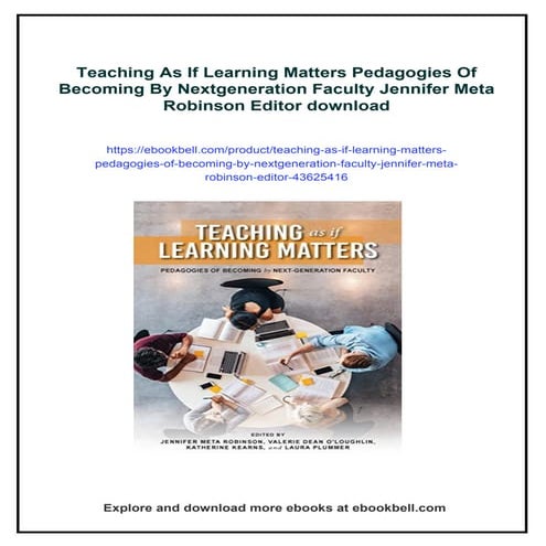 Teaching As If Learning Matters Pedagogies Of Becoming By ...