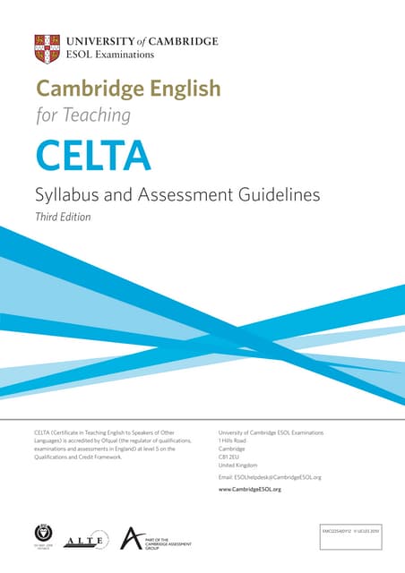 CELTA End of Course Report | PDF