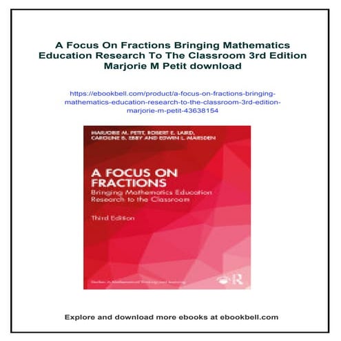A Focus On Fractions Bringing Mathematics Education Research To The ...