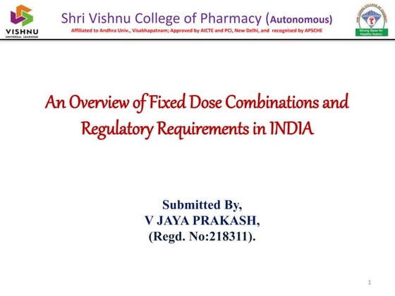 Fixed dose combination | PPTX